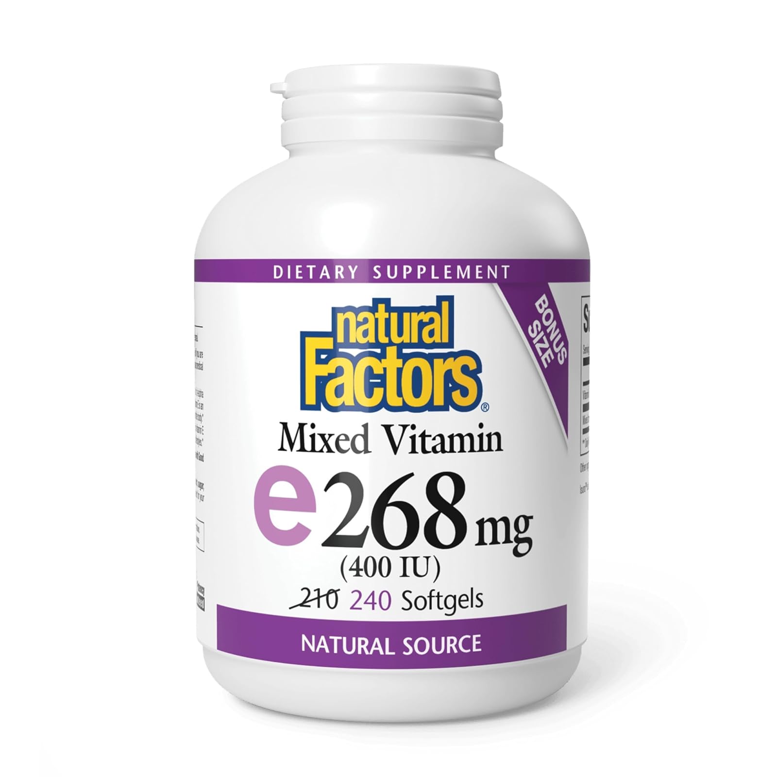 natural factors vitamin e softgels