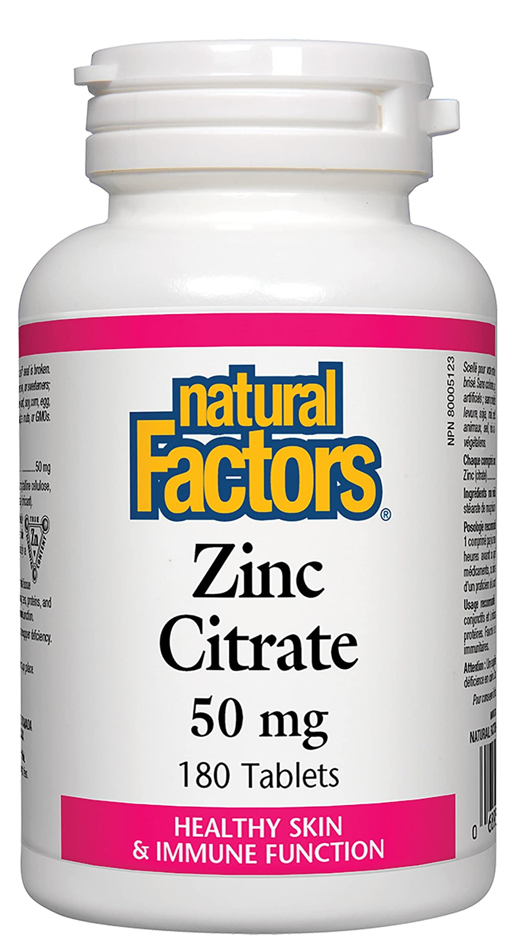 Natural Factors zinc citrate benefits