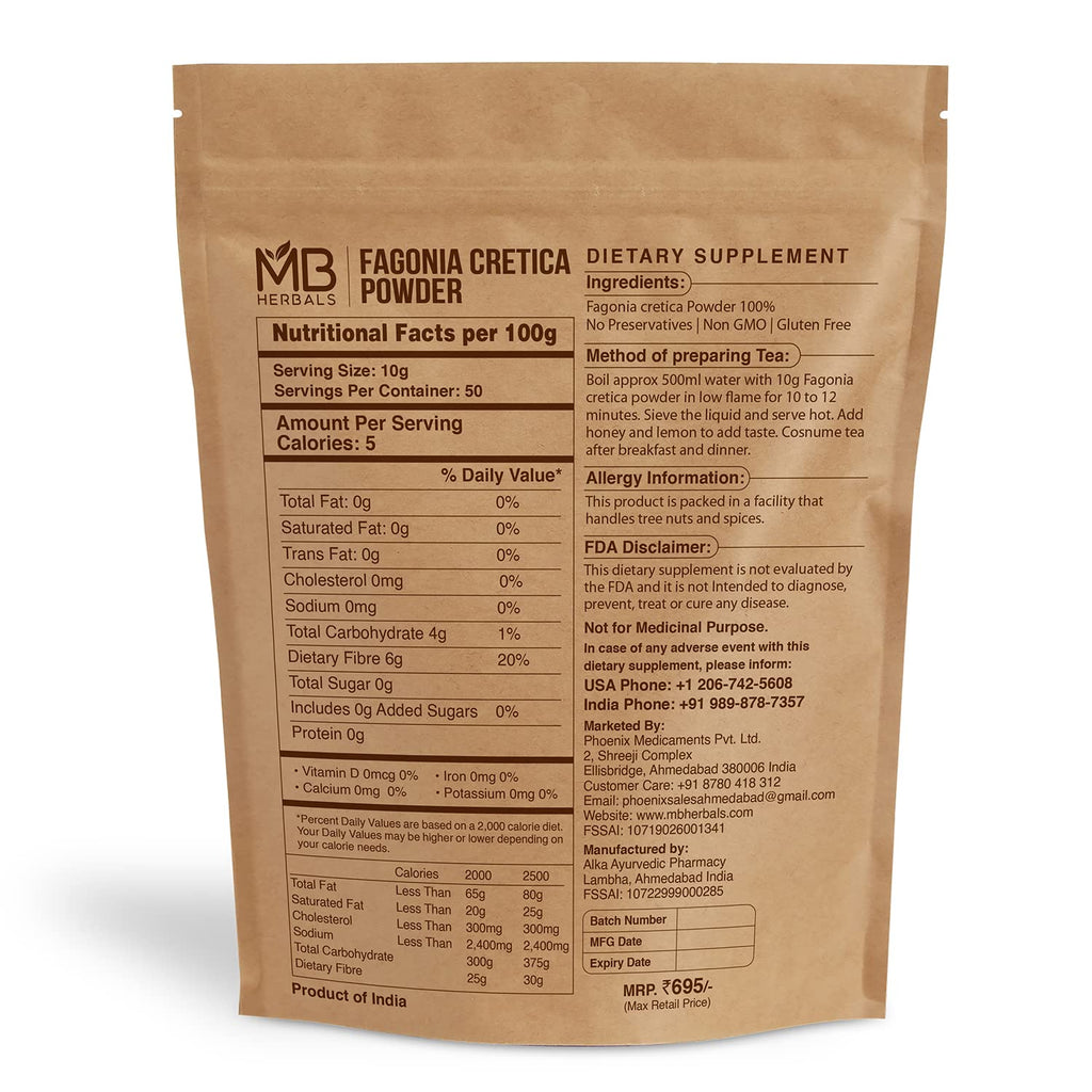 Natural Fagonia Cretica tea benefits