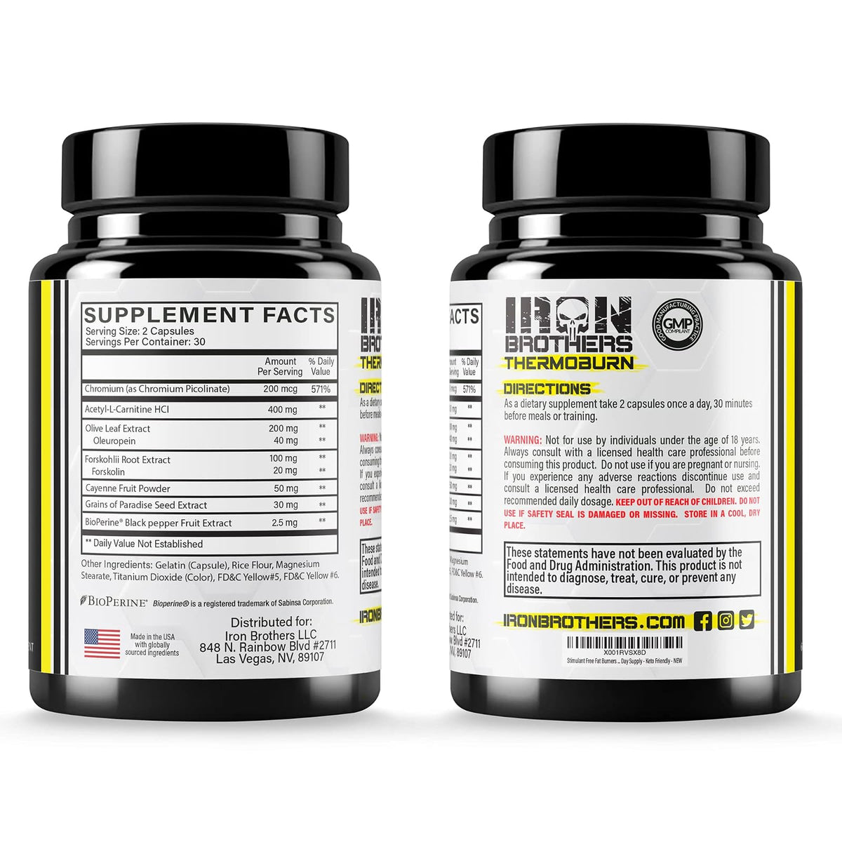 natural fat burners with 60 capsules