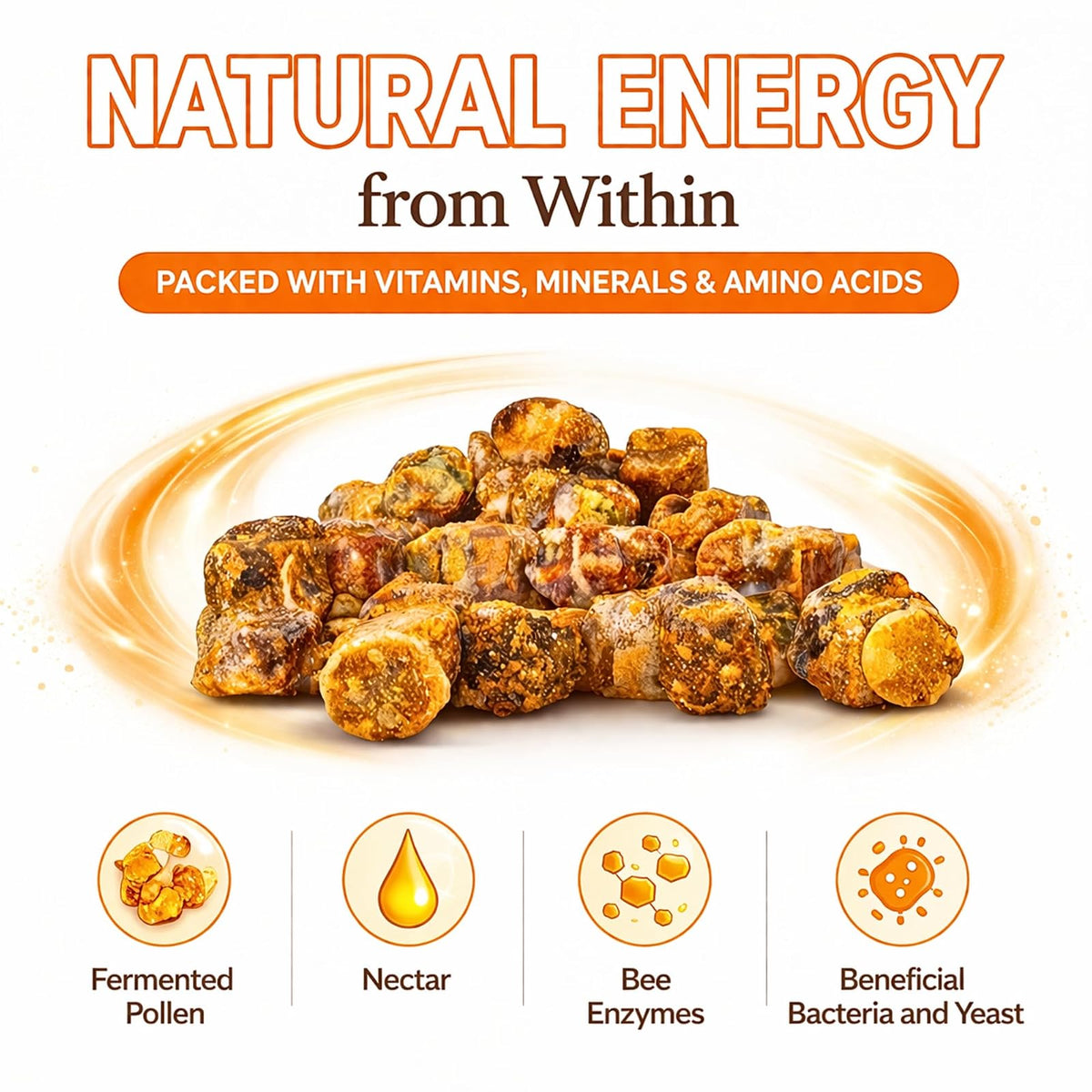 natural fermented pollen for energy