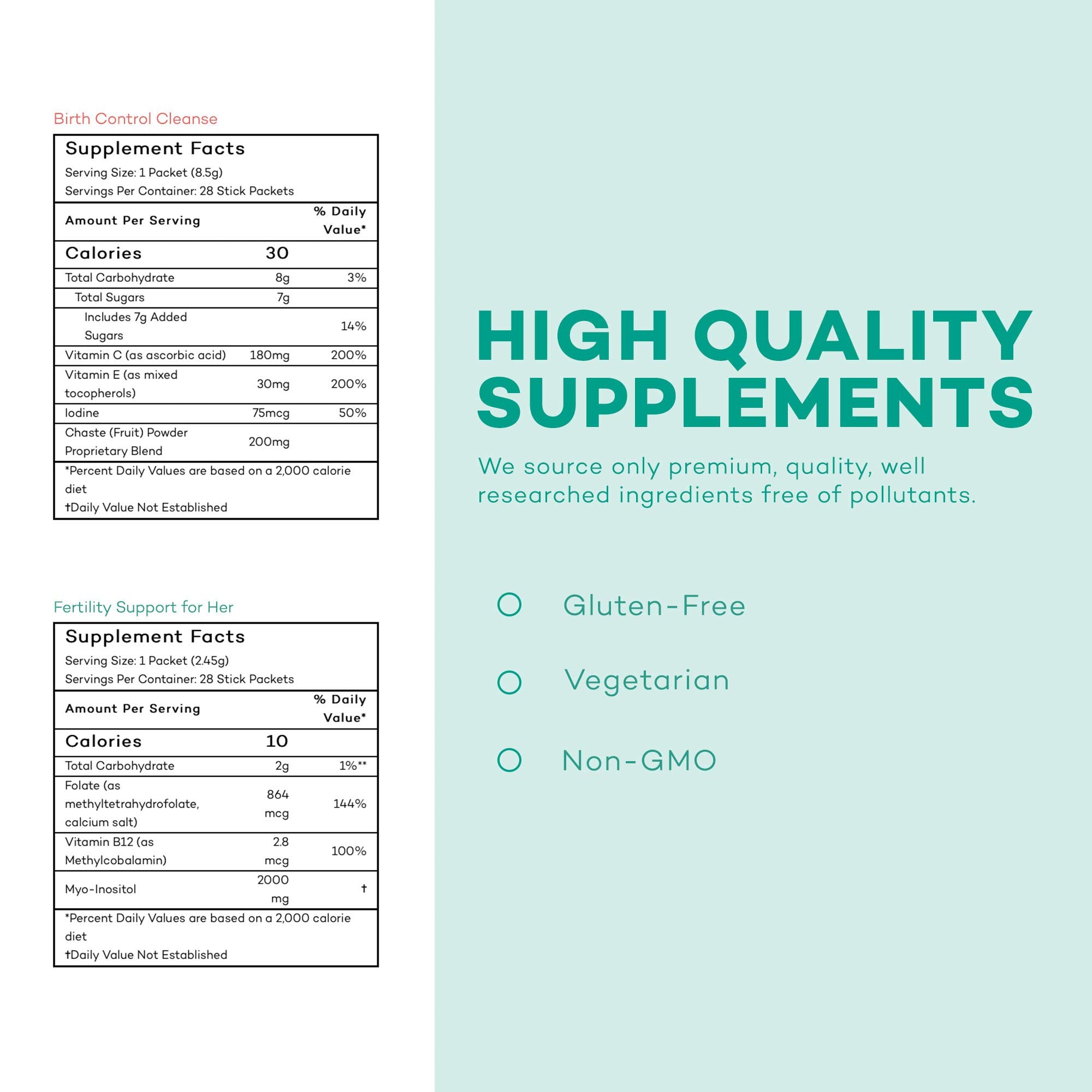natural fertility support with blended vitamins