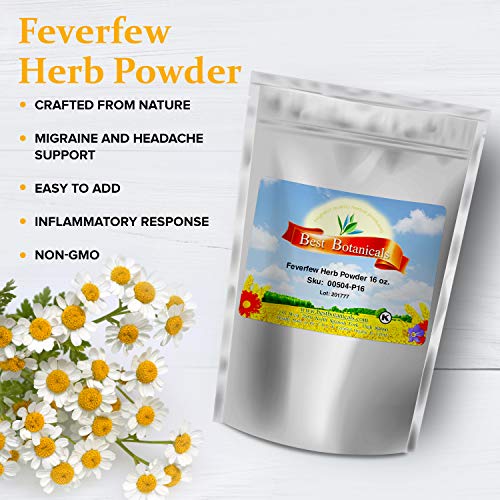 natural feverfew herb powder for wellness