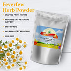 natural feverfew herb powder for wellness