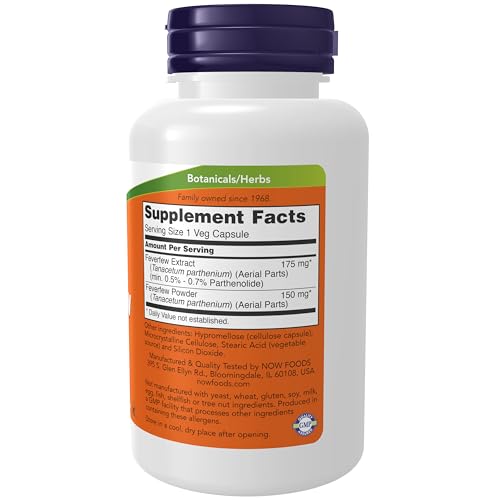 Natural feverfew supplement for headaches