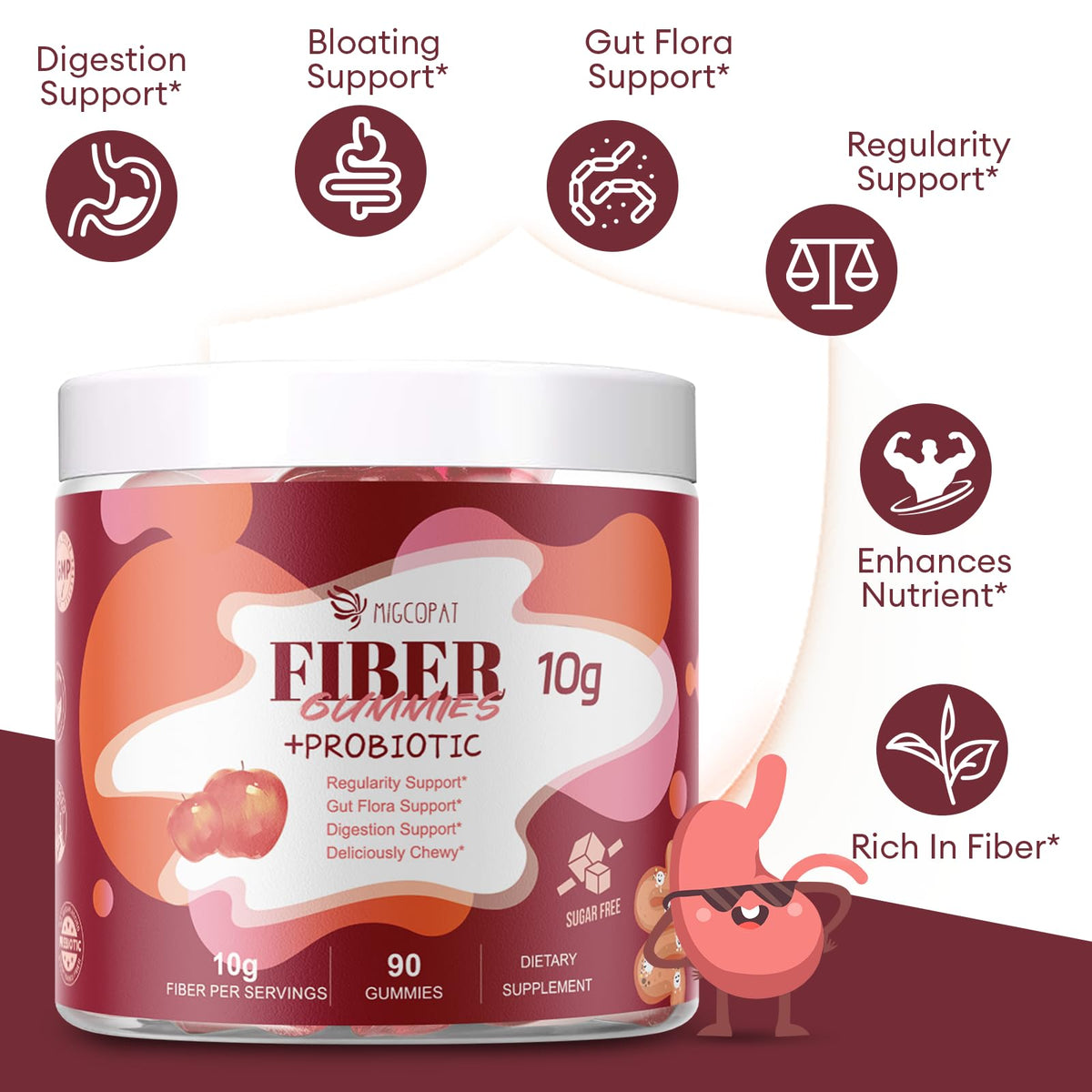 Natural fiber for gut health