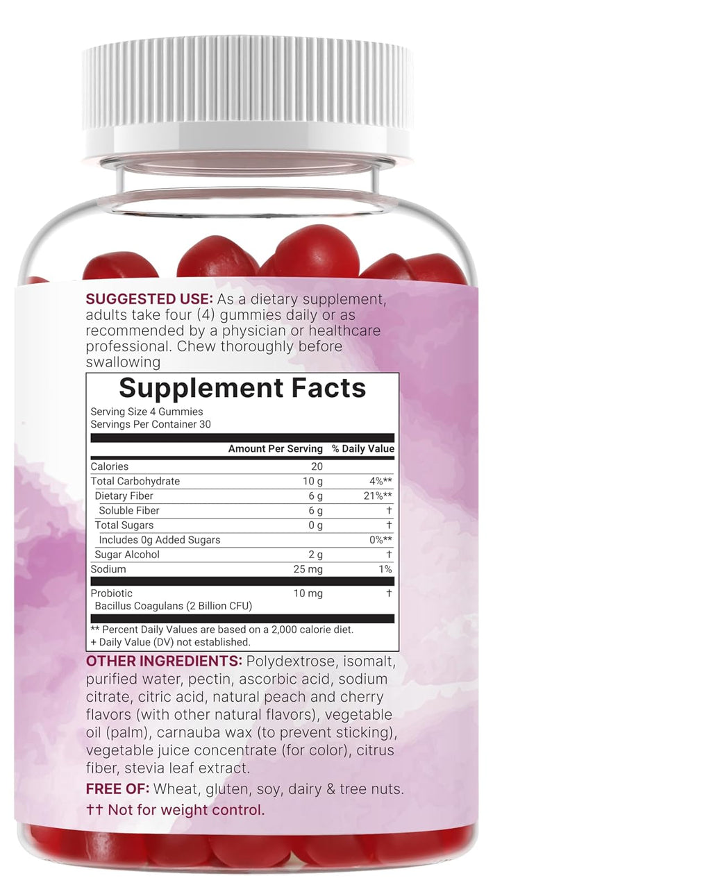 Natural fiber gummies for better digestion