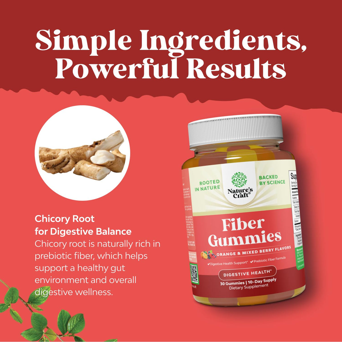 Natural fiber gummies for gut health