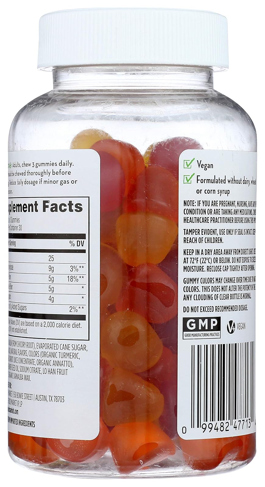 Natural fiber gummies for gut wellness