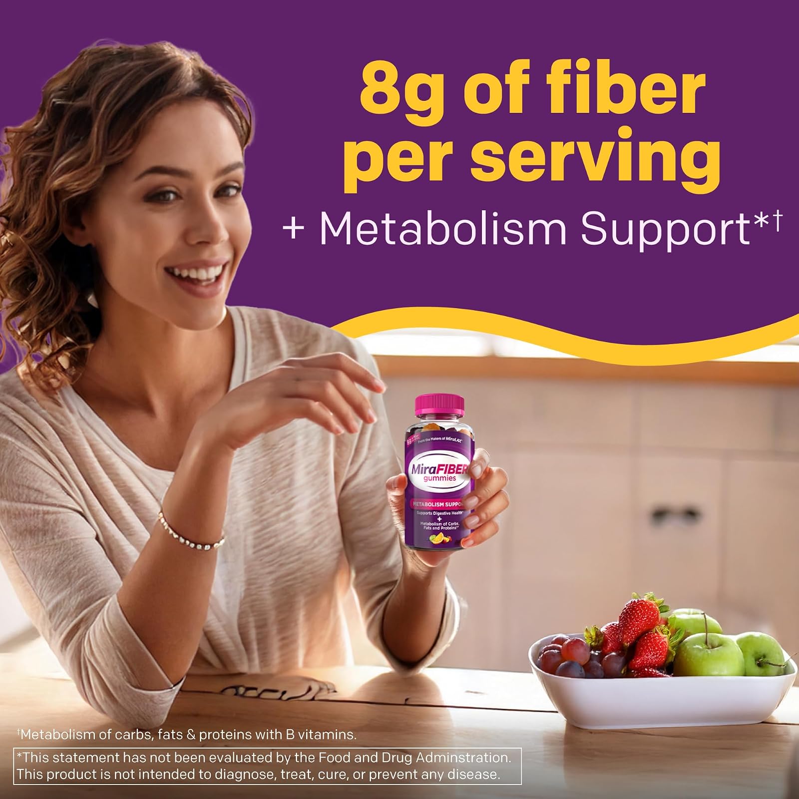 Natural fiber gummies for regularity
