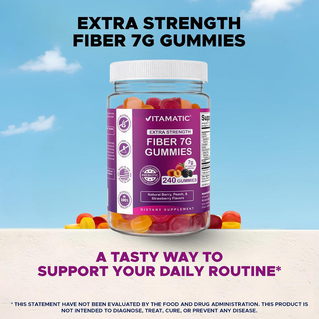 Natural fiber gummies for regularity
