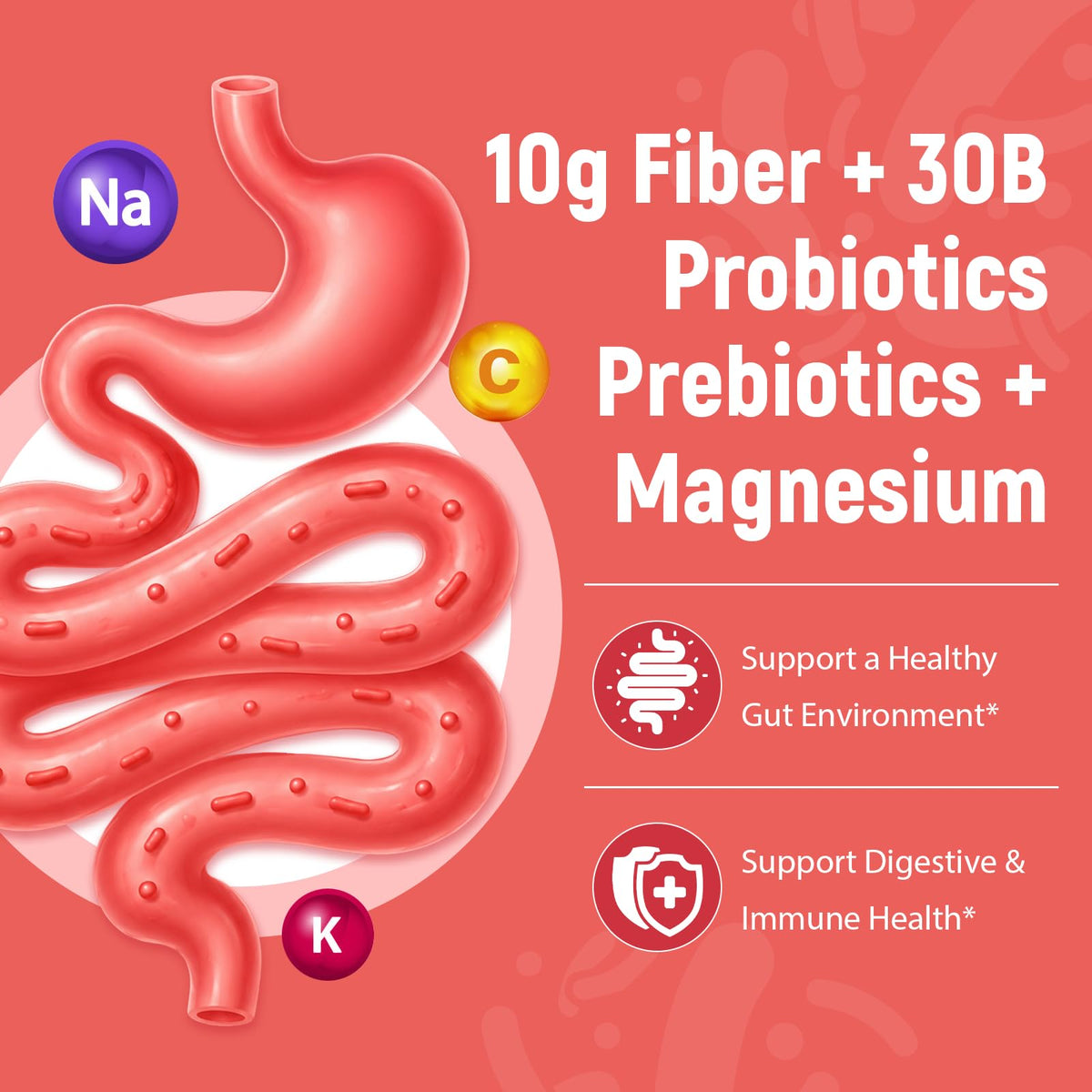 Natural fiber gummies with probiotics