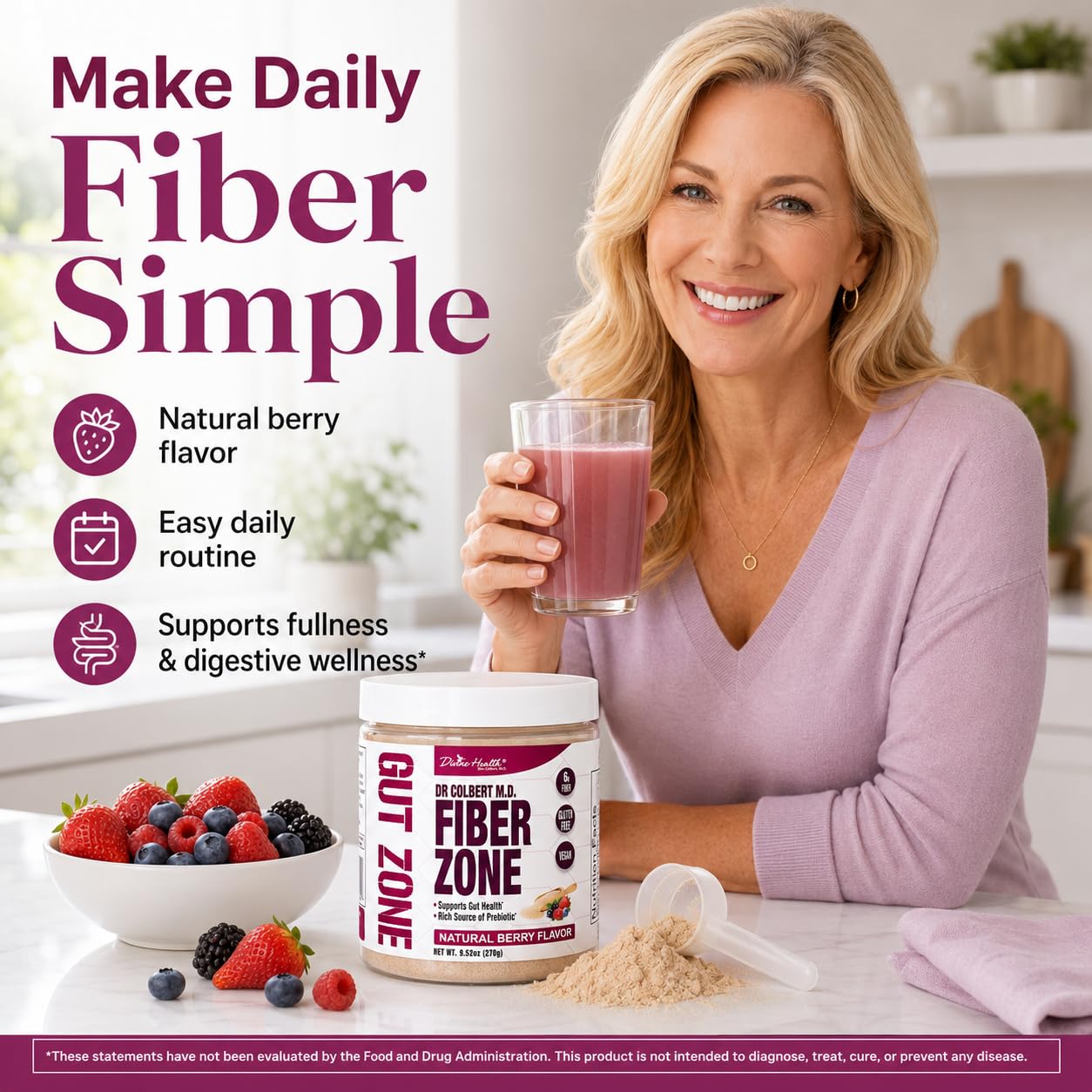 Natural fiber source for smoothies