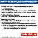 Natural fiber source psyllium husks