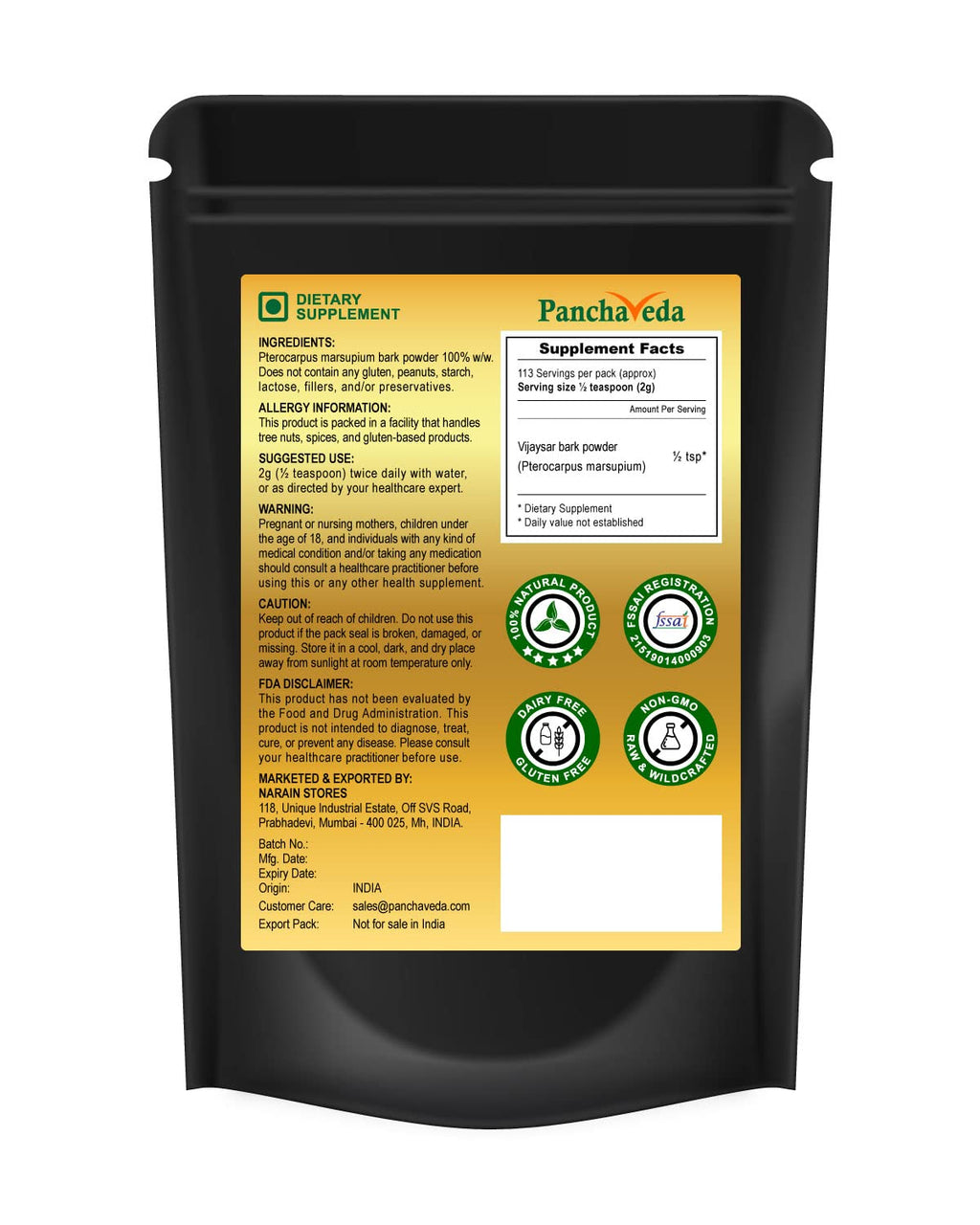 Natural fiber supplement for gut support