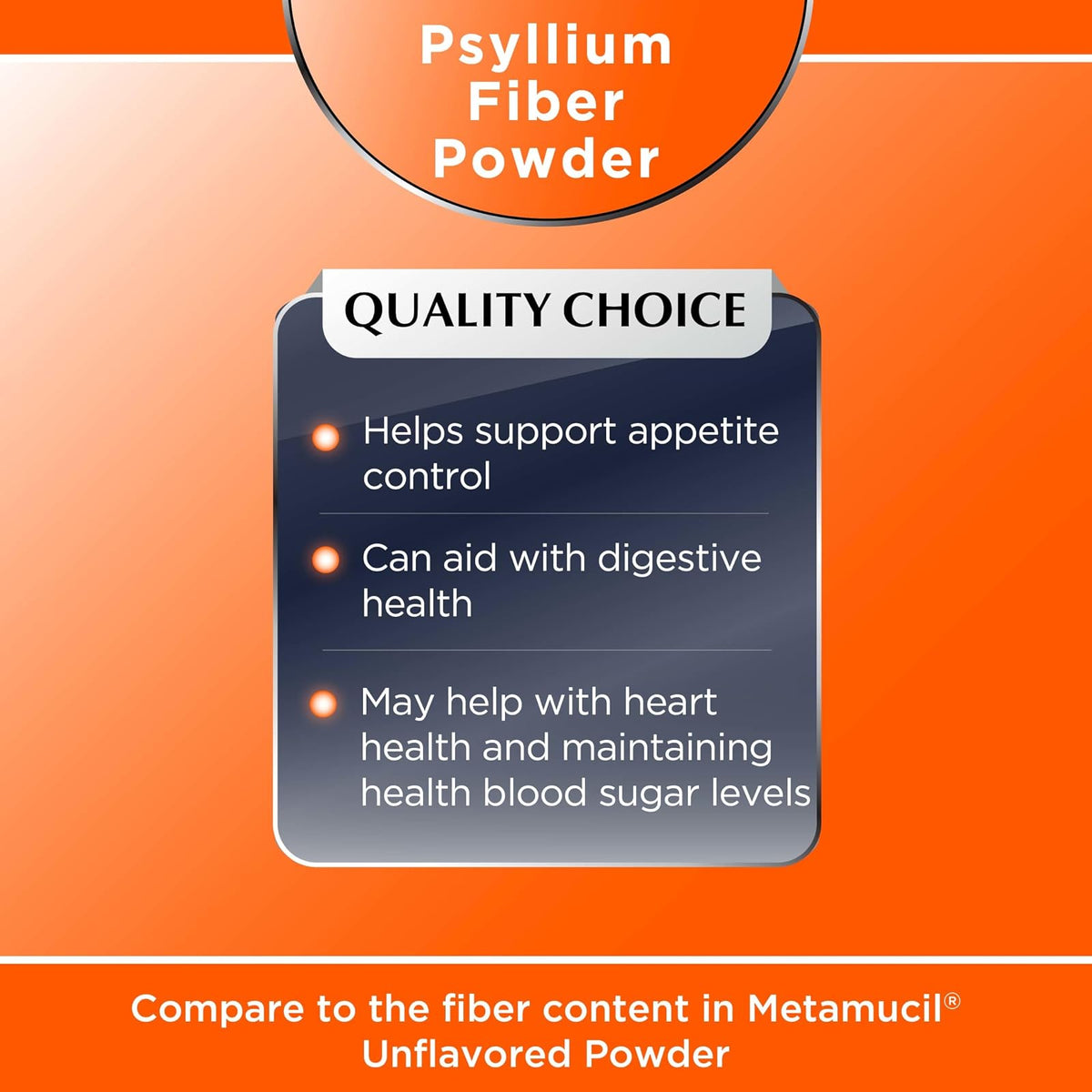 Natural fiber supplement for regularity