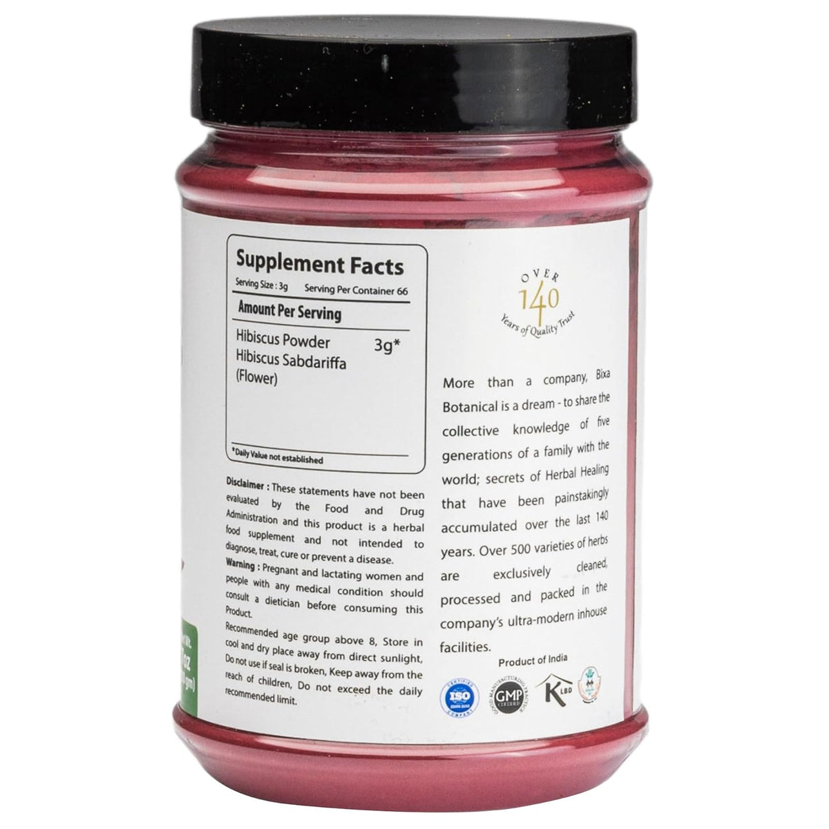 natural fiber supplement hibiscus powder