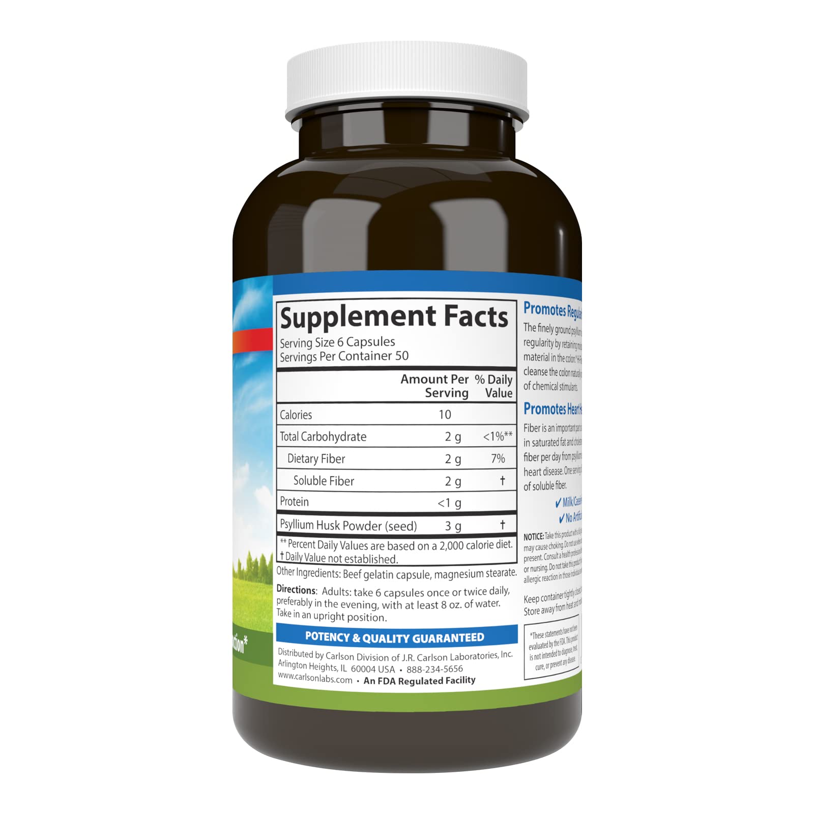 Natural fiber supplement with psyllium