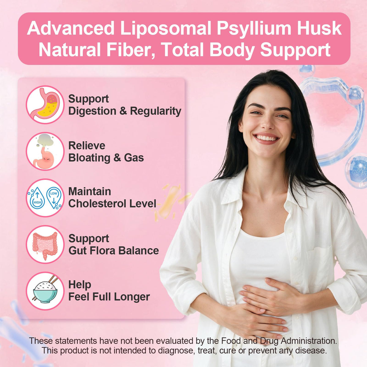Natural fibre gummies for daily wellness