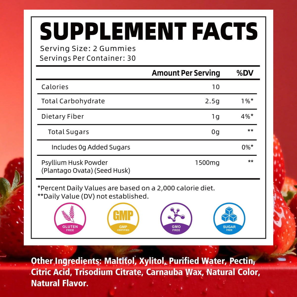Natural fibre supplement gummies