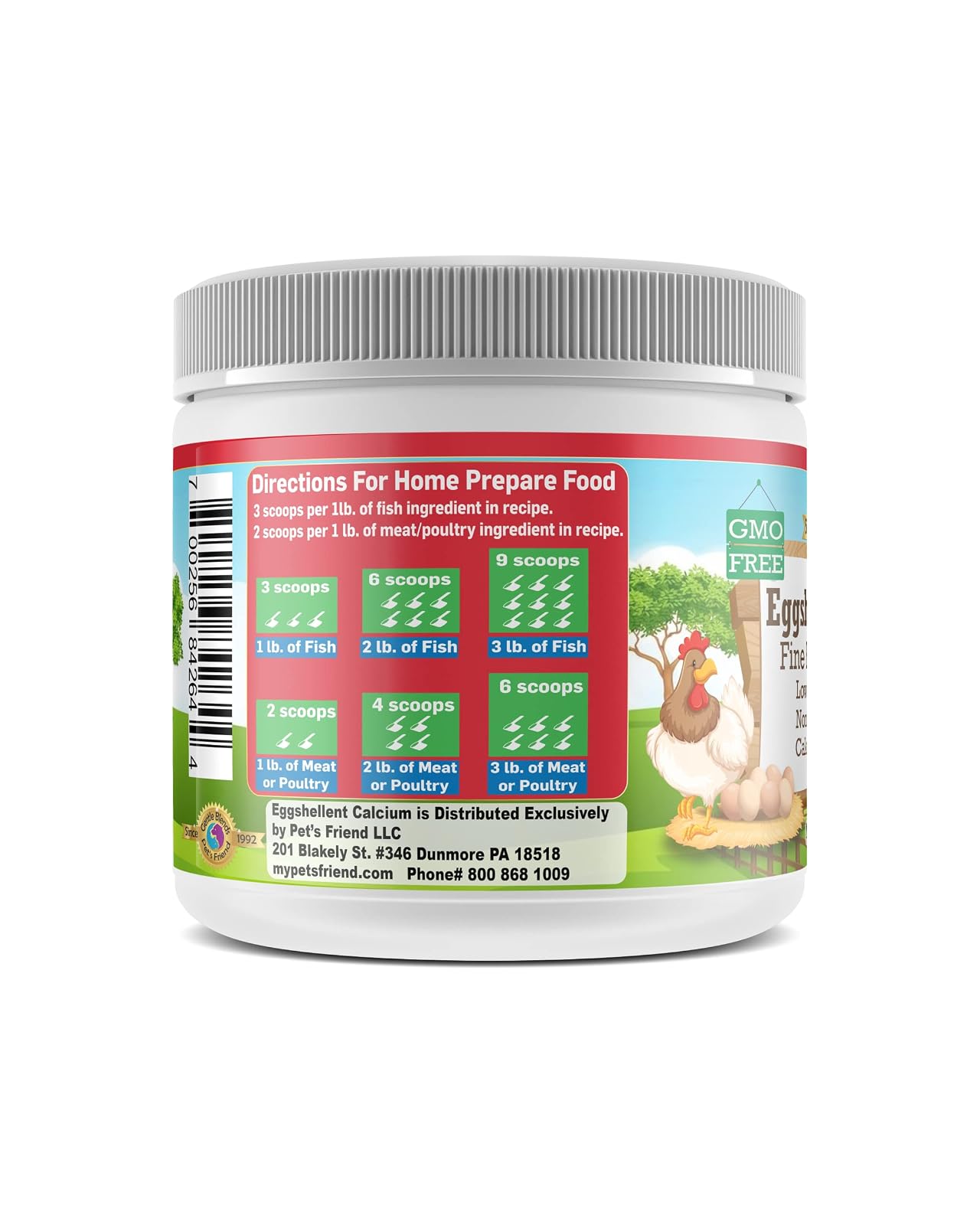 natural fine eggshell powder for pets