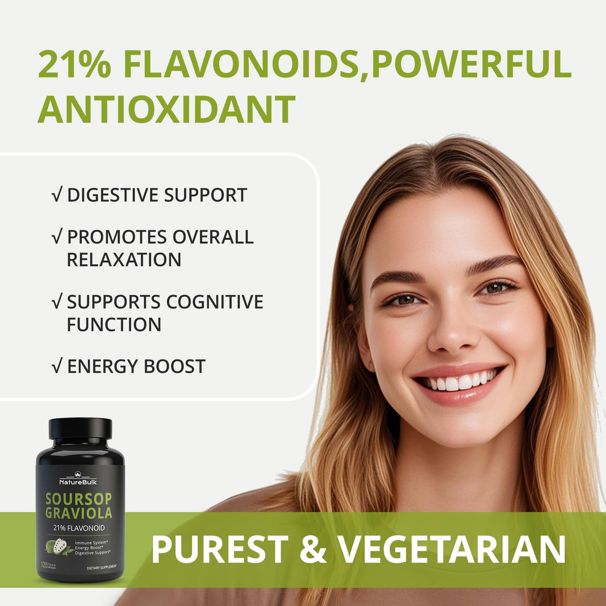 Natural flavonoids in Graviola capsules