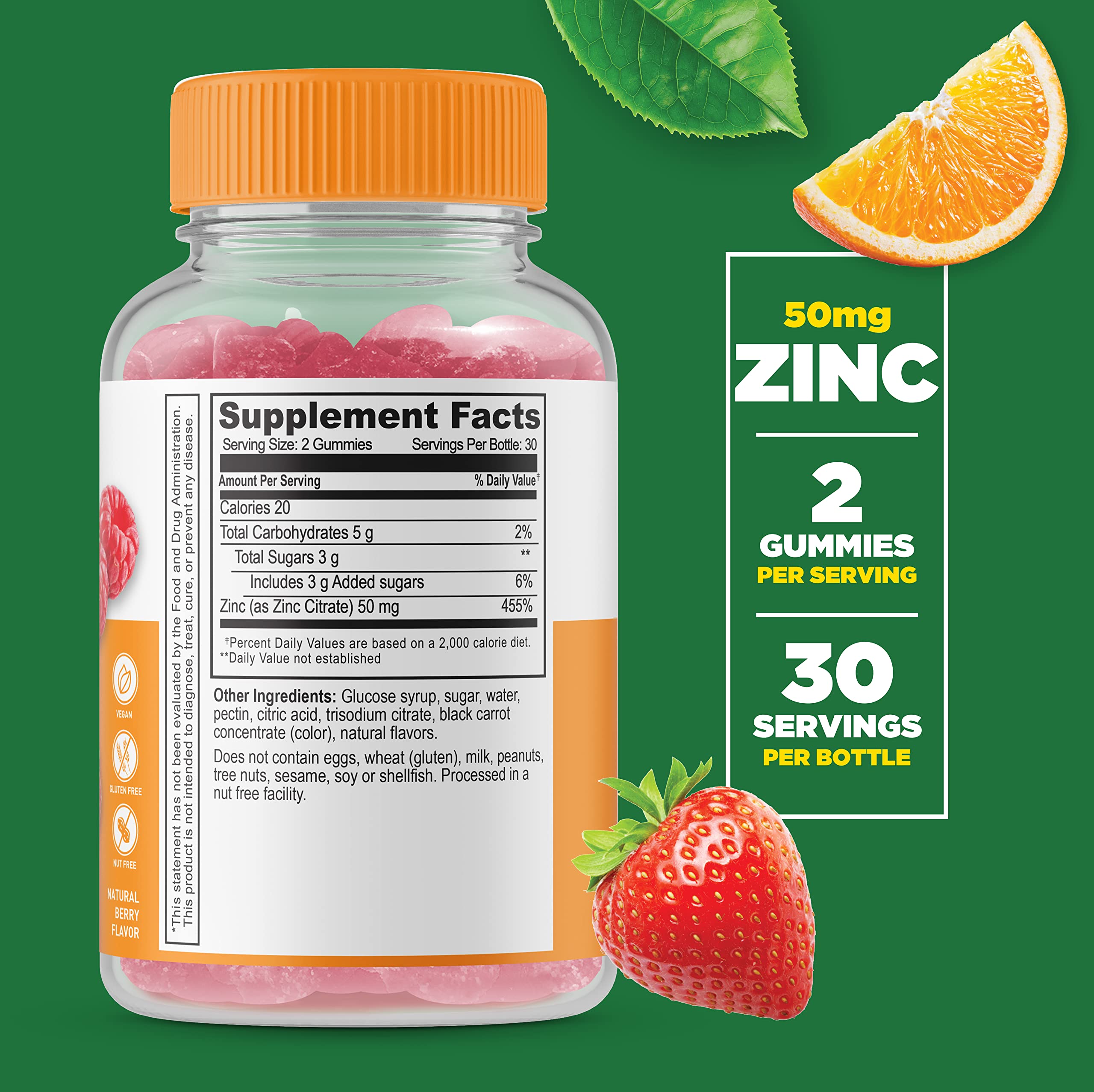 Natural flavor zinc gummies Canada