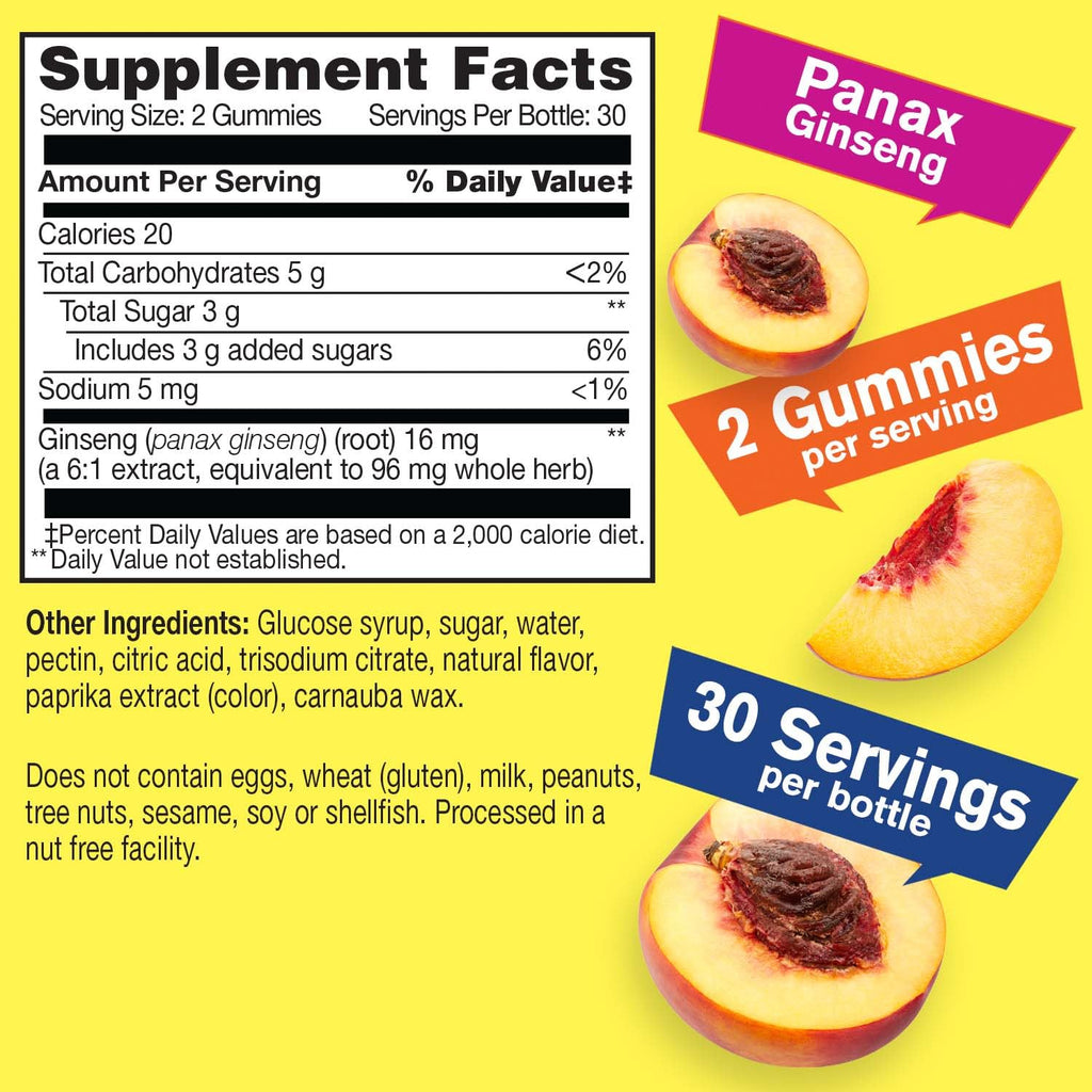 Natural flavors in ginseng gummies