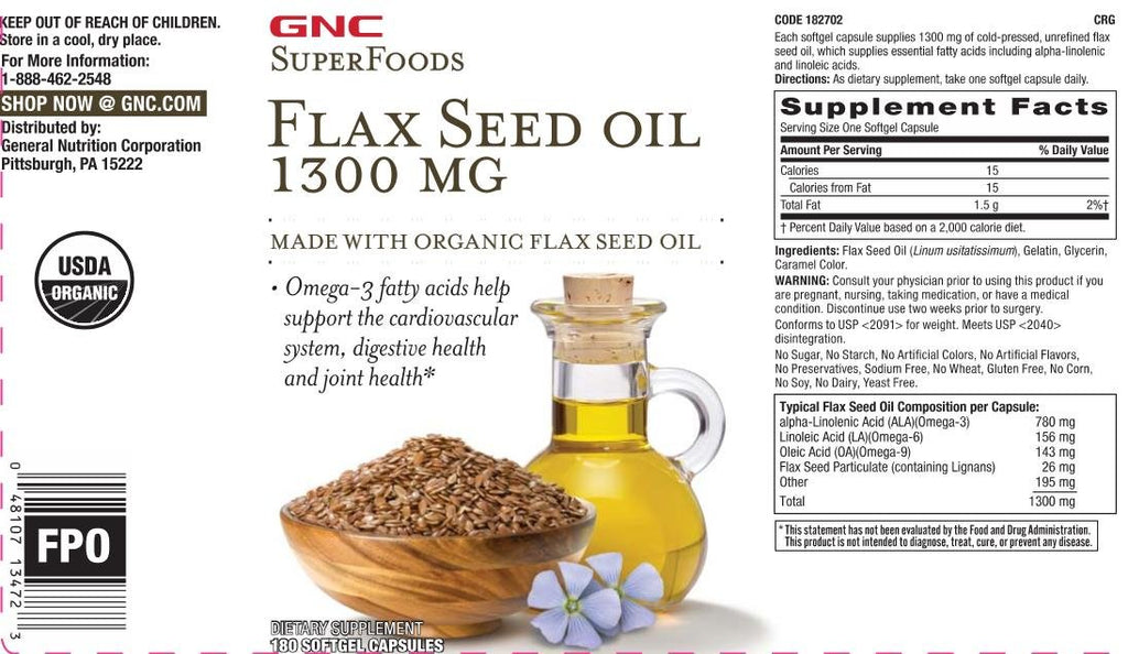 natural flax seed oil capsules