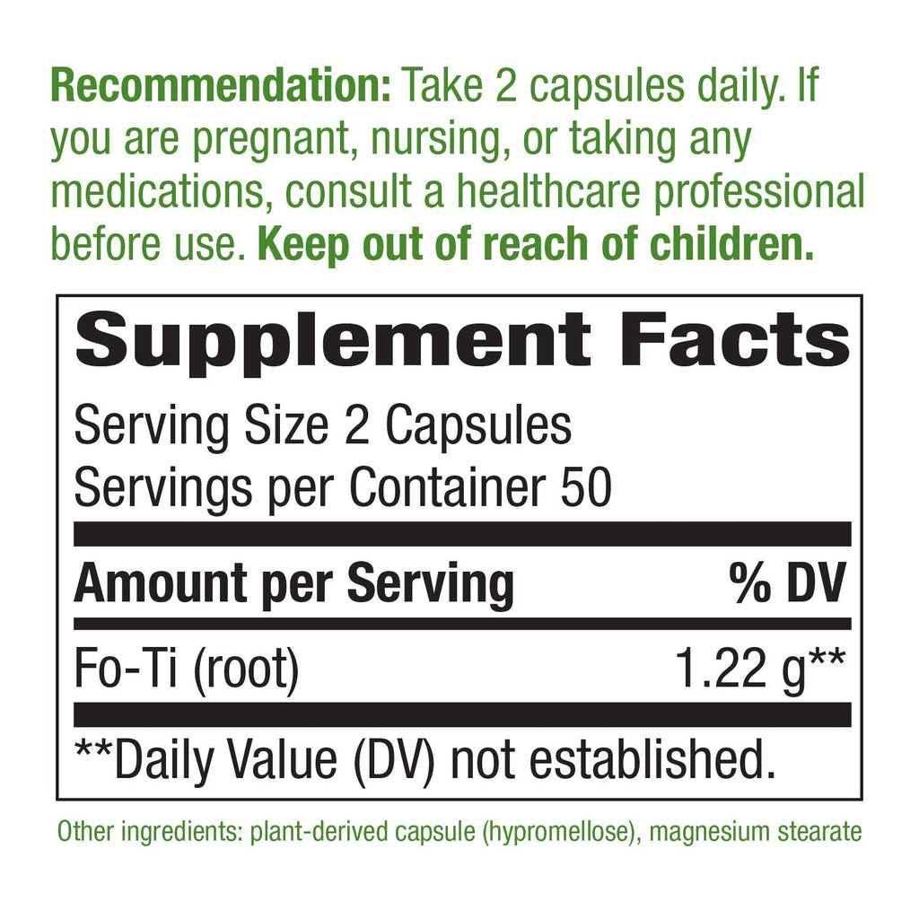 Natural Fo-Ti for wellness support