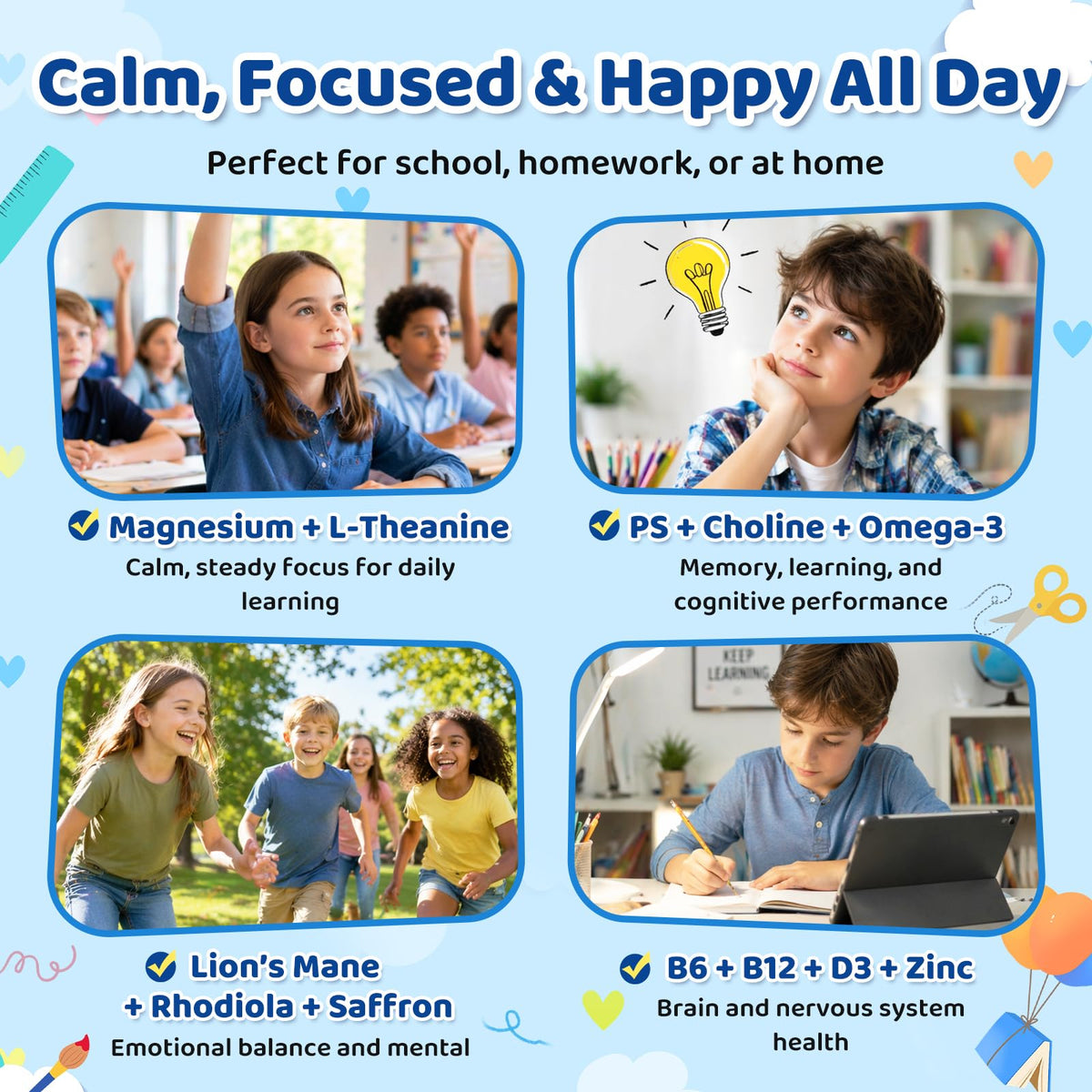 Natural focus and memory enhancement gummies