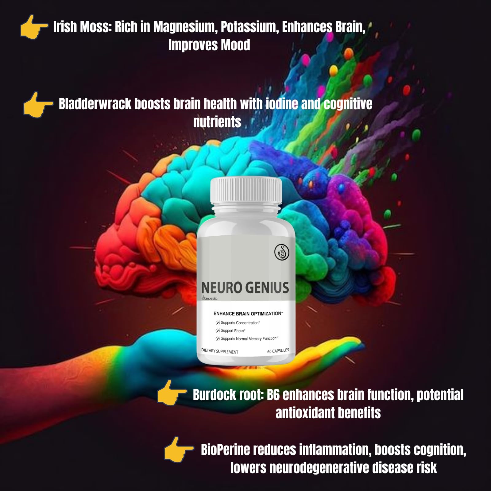 natural focus booster blended supplements
