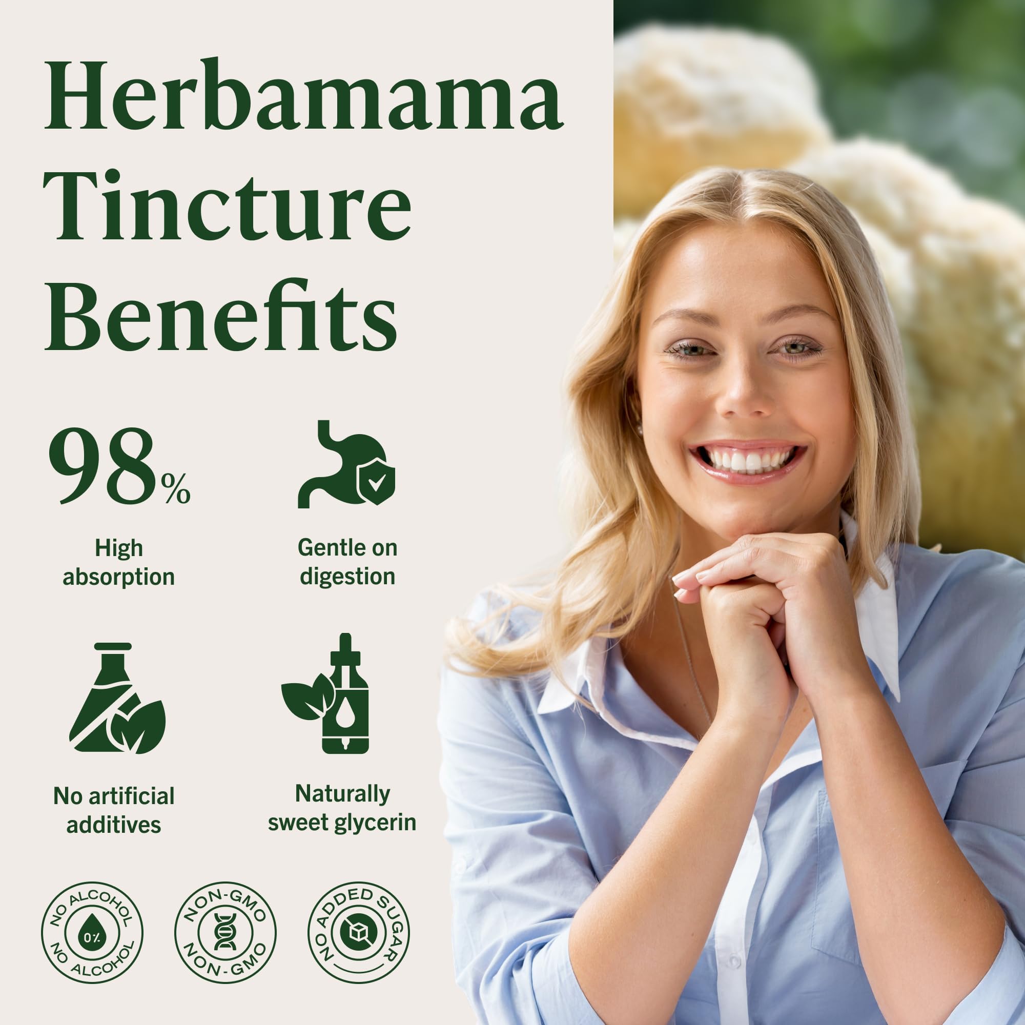 Natural focus booster with mushrooms