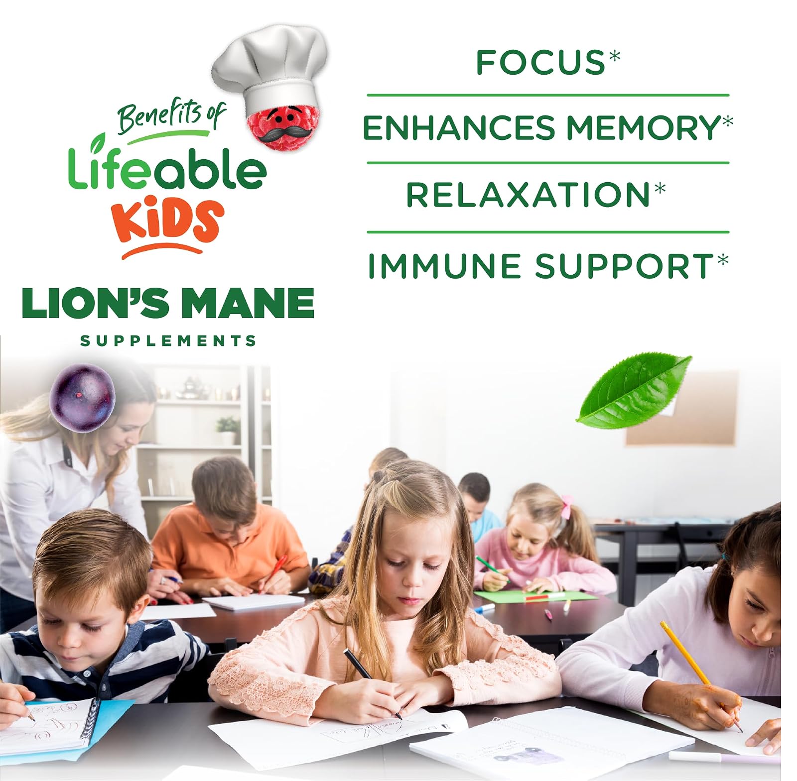 Natural focus enhancing gummies for kids