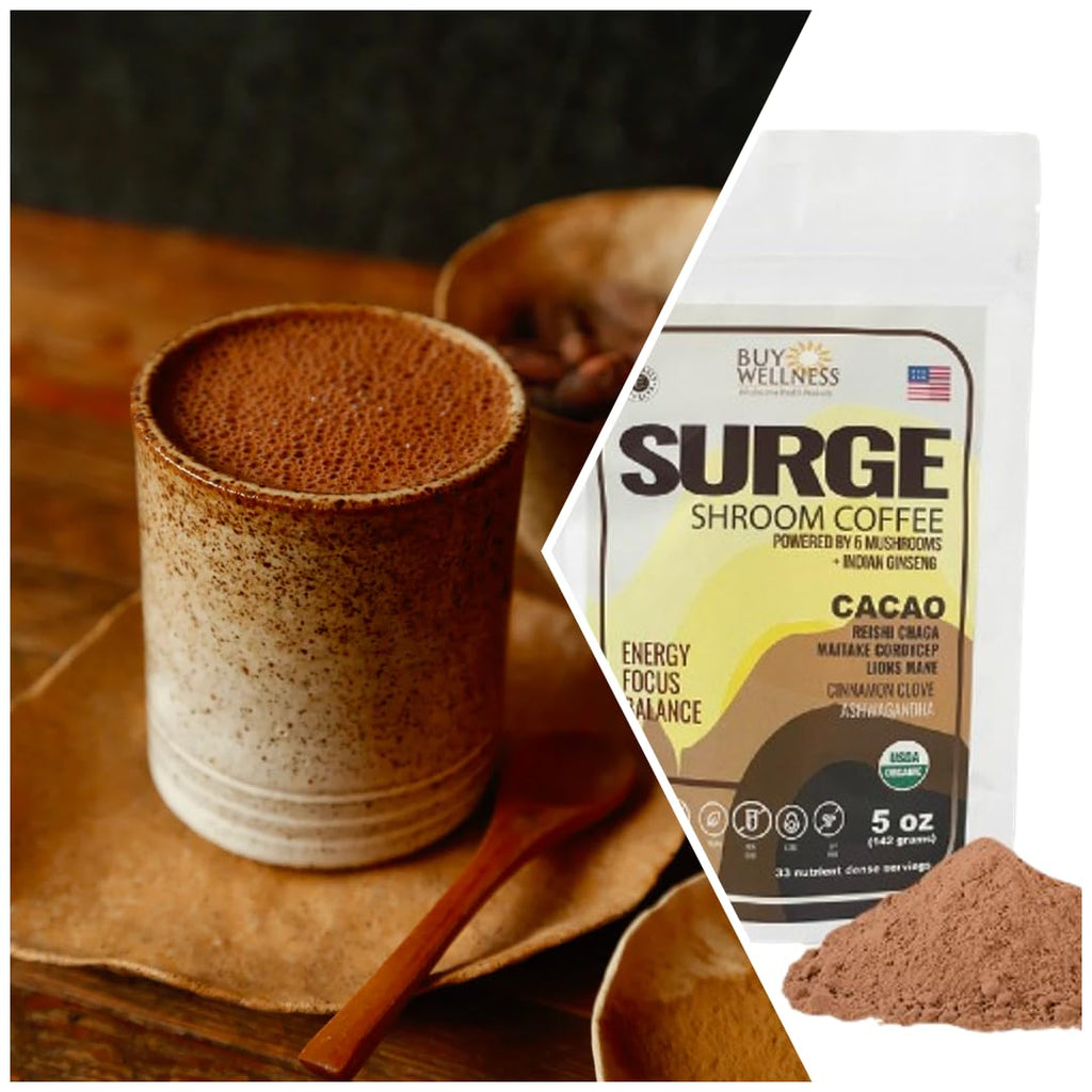natural focus with SURGE mushroom drink