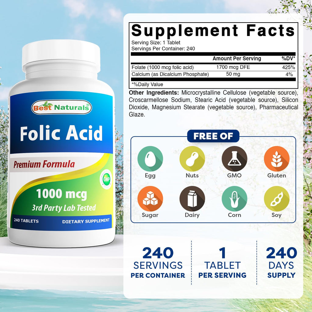natural folate supplement for health