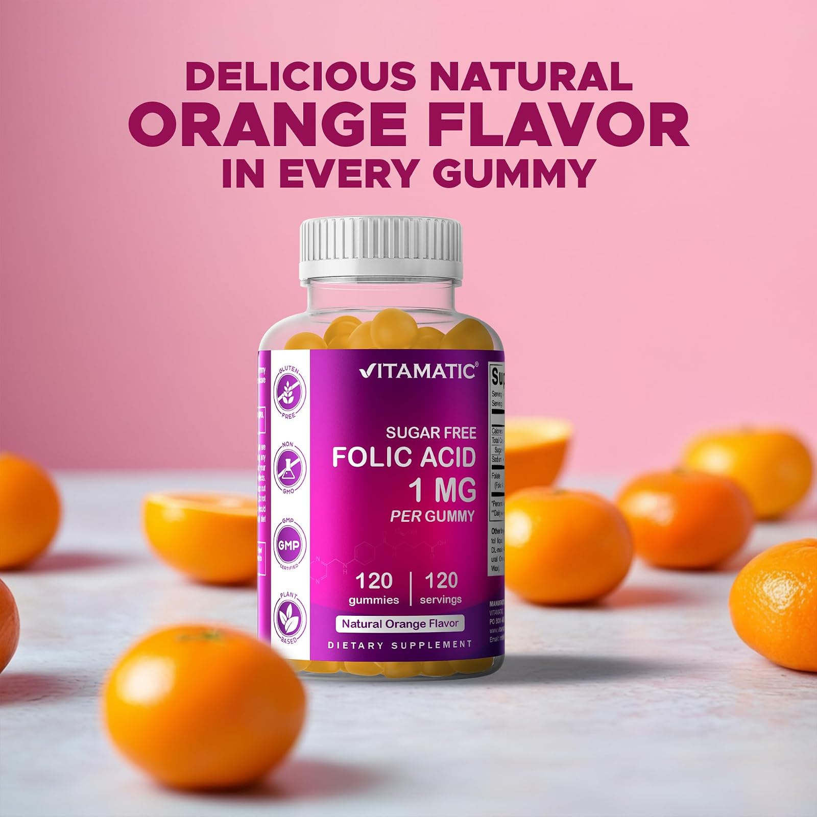 Natural folic acid source in gummies