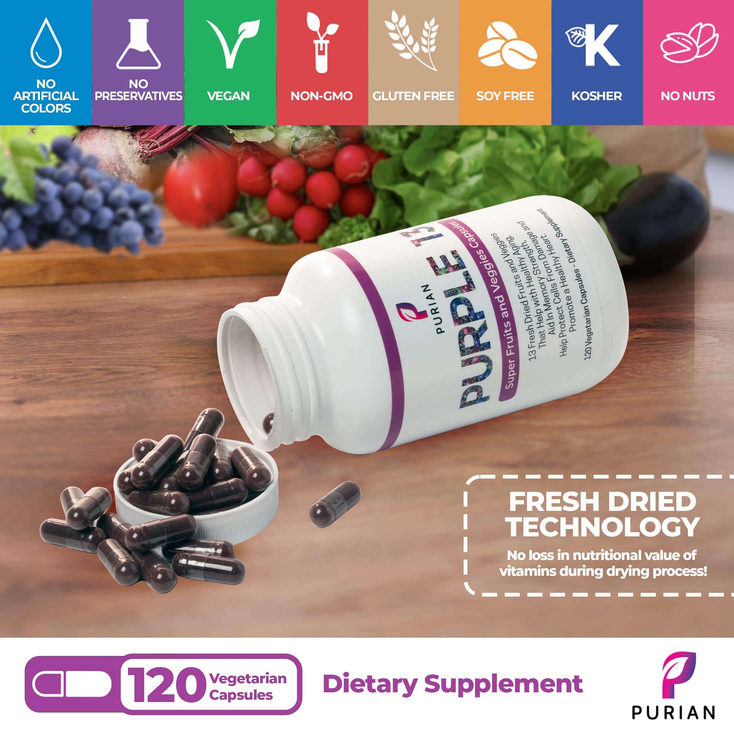 natural fruit and veggie blend capsules