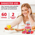 Natural fruit-flavoured Vitamin C gummies