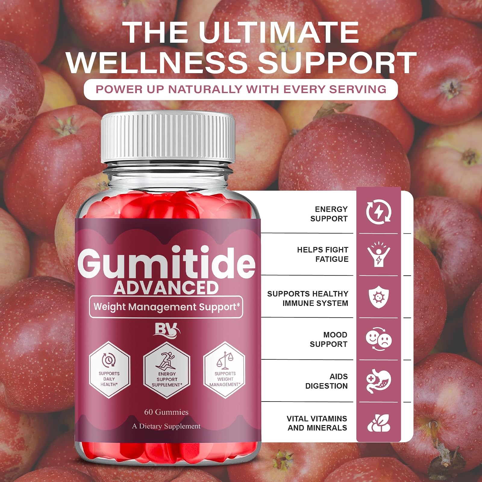Natural fruit flavours in gummies