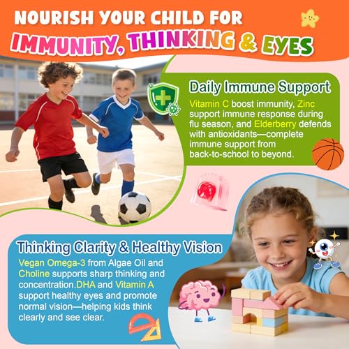 natural fruit flavours kids vitamins