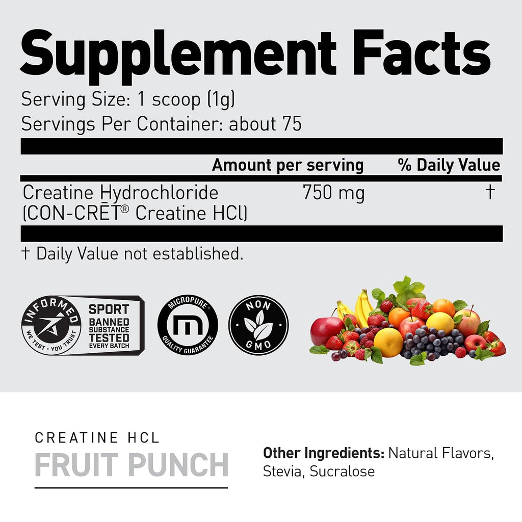 Natural fruit punch creatine flavour