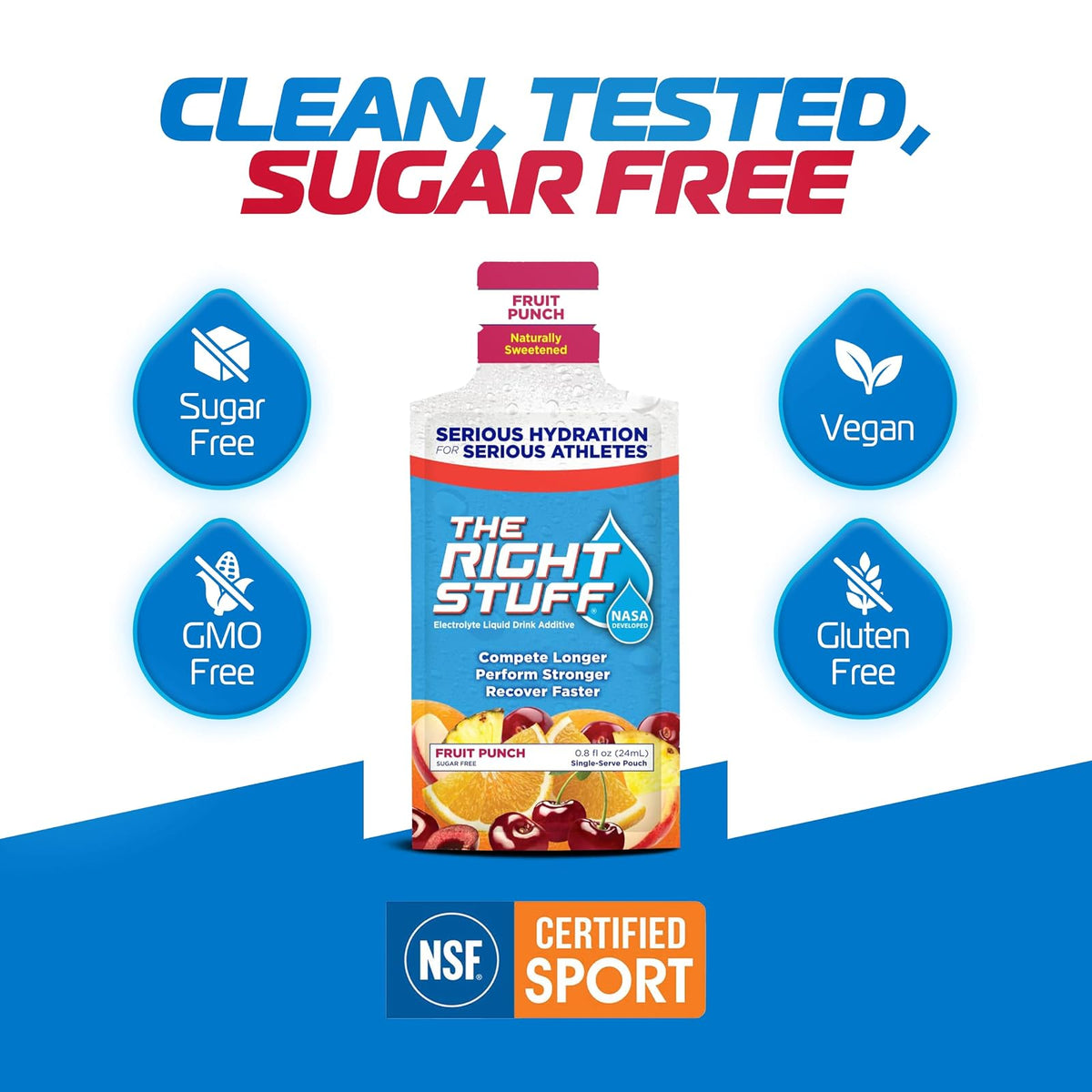 Natural fruit punch flavour electrolyte