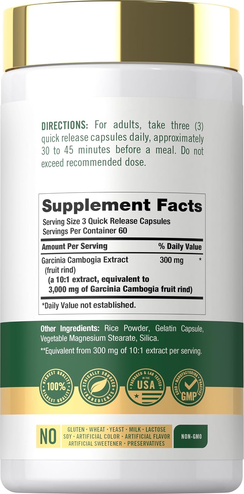 natural Garcinia Cambogia extract capsules