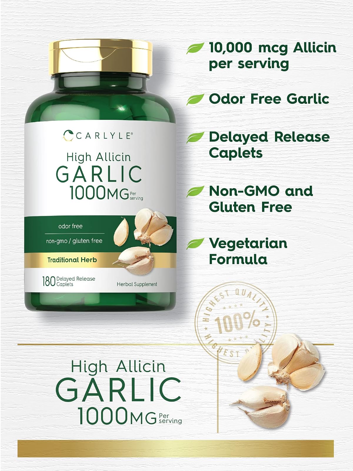 Natural garlic extract for immune support