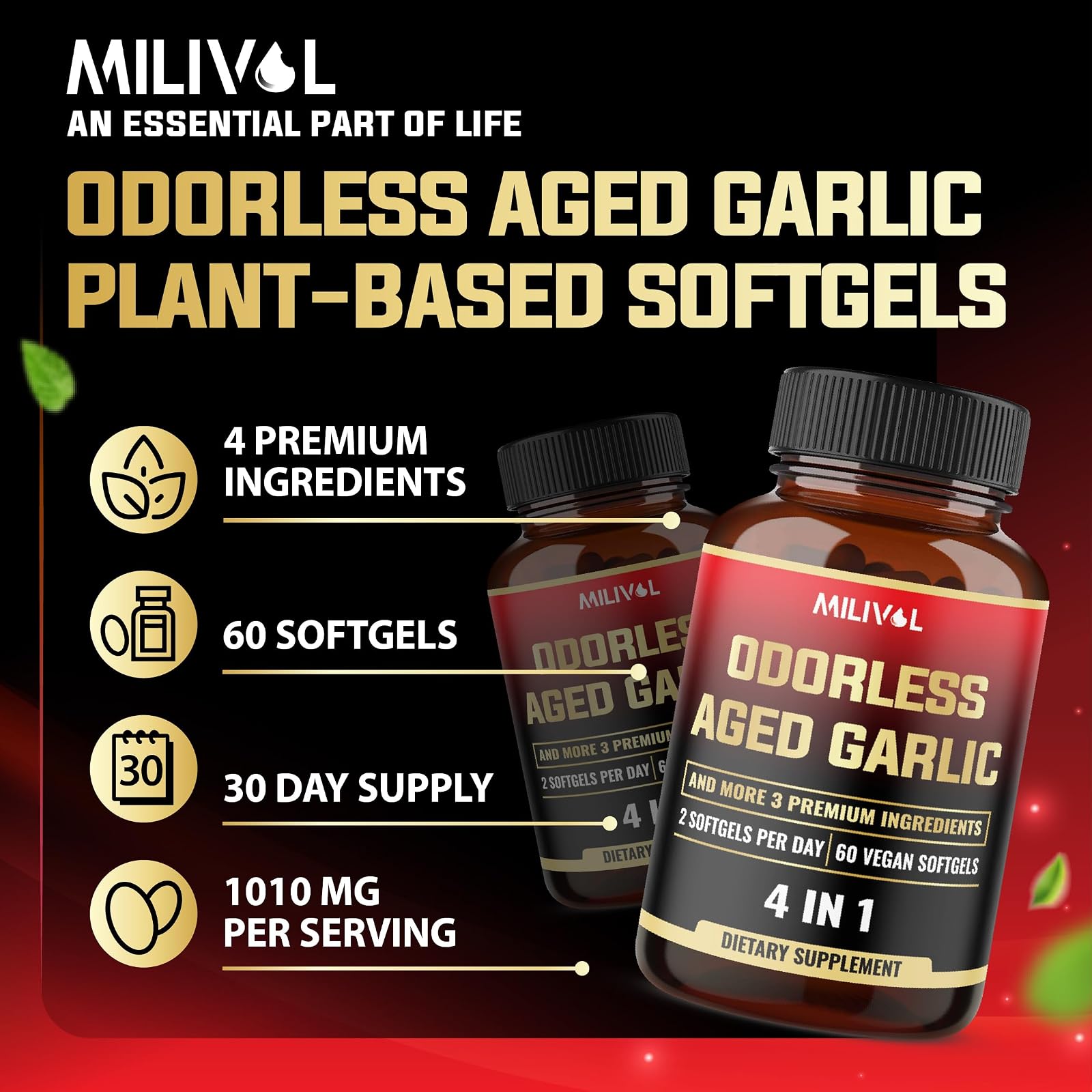 Natural garlic extract for immune support