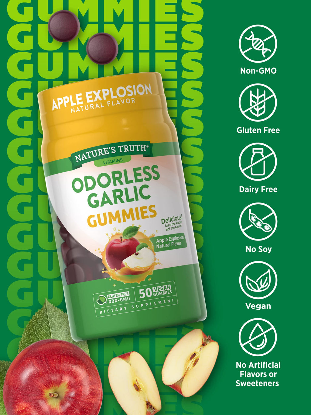 natural garlic extract in gummy form