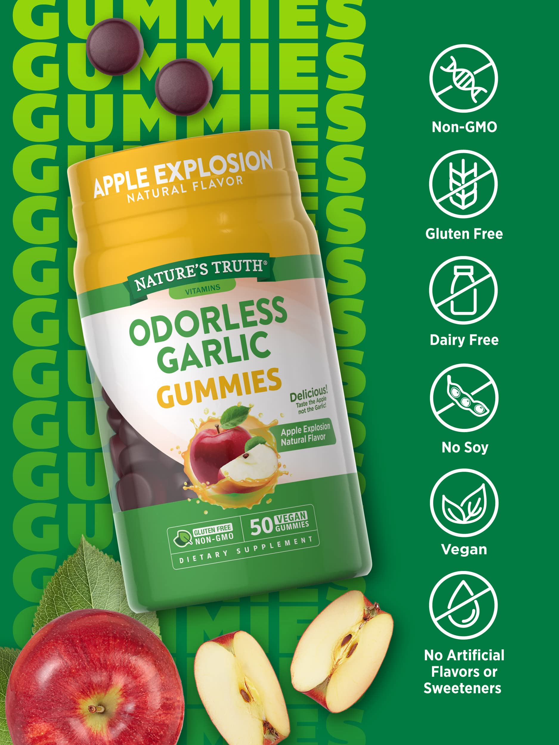 natural garlic extract in gummy form