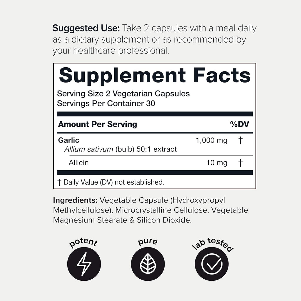 natural garlic supplement benefits