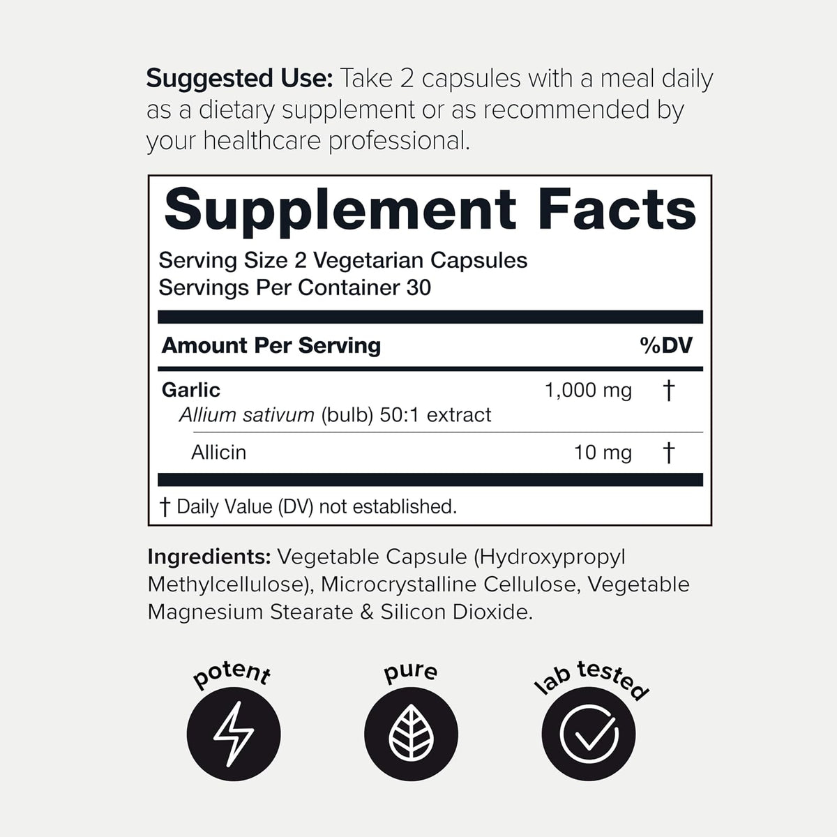 natural garlic supplement benefits